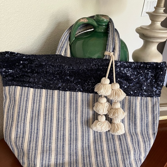 Anthropologie | Bags | Anthropologie Beach Bag Made By Jadetribe New ...